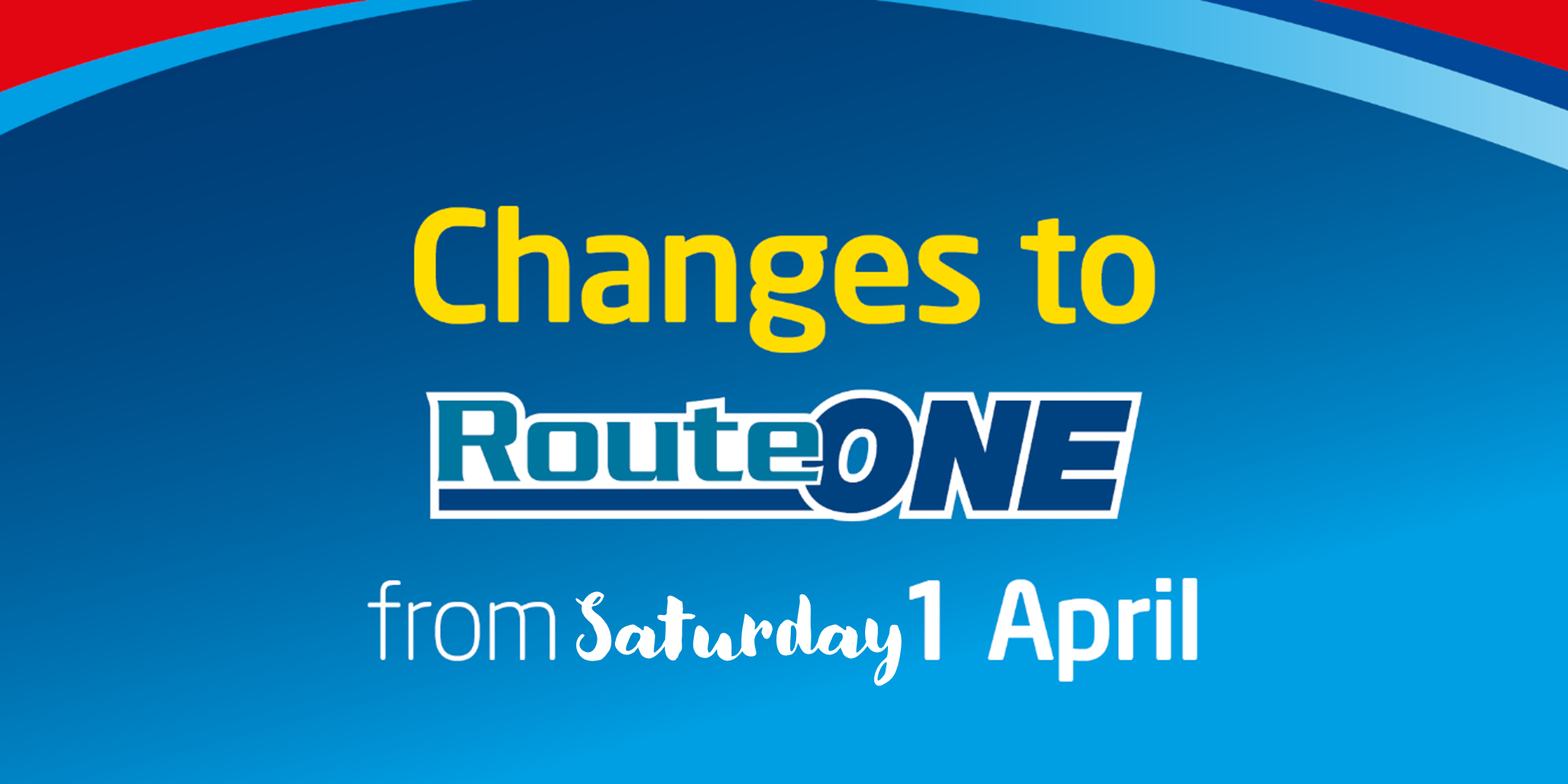 Changes to our Route ONE service from 1st April - morebus