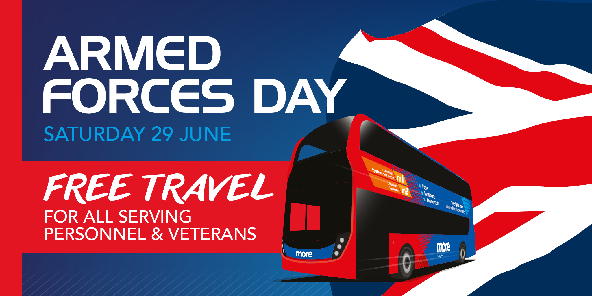 Free travel for military personnel on Armed Forces Day - morebus