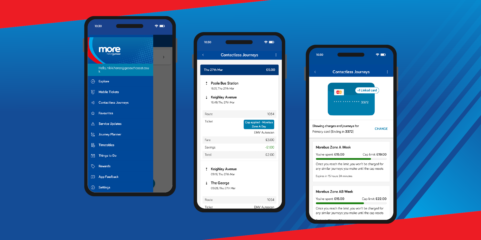 Improved tap on tap off transactions - morebus