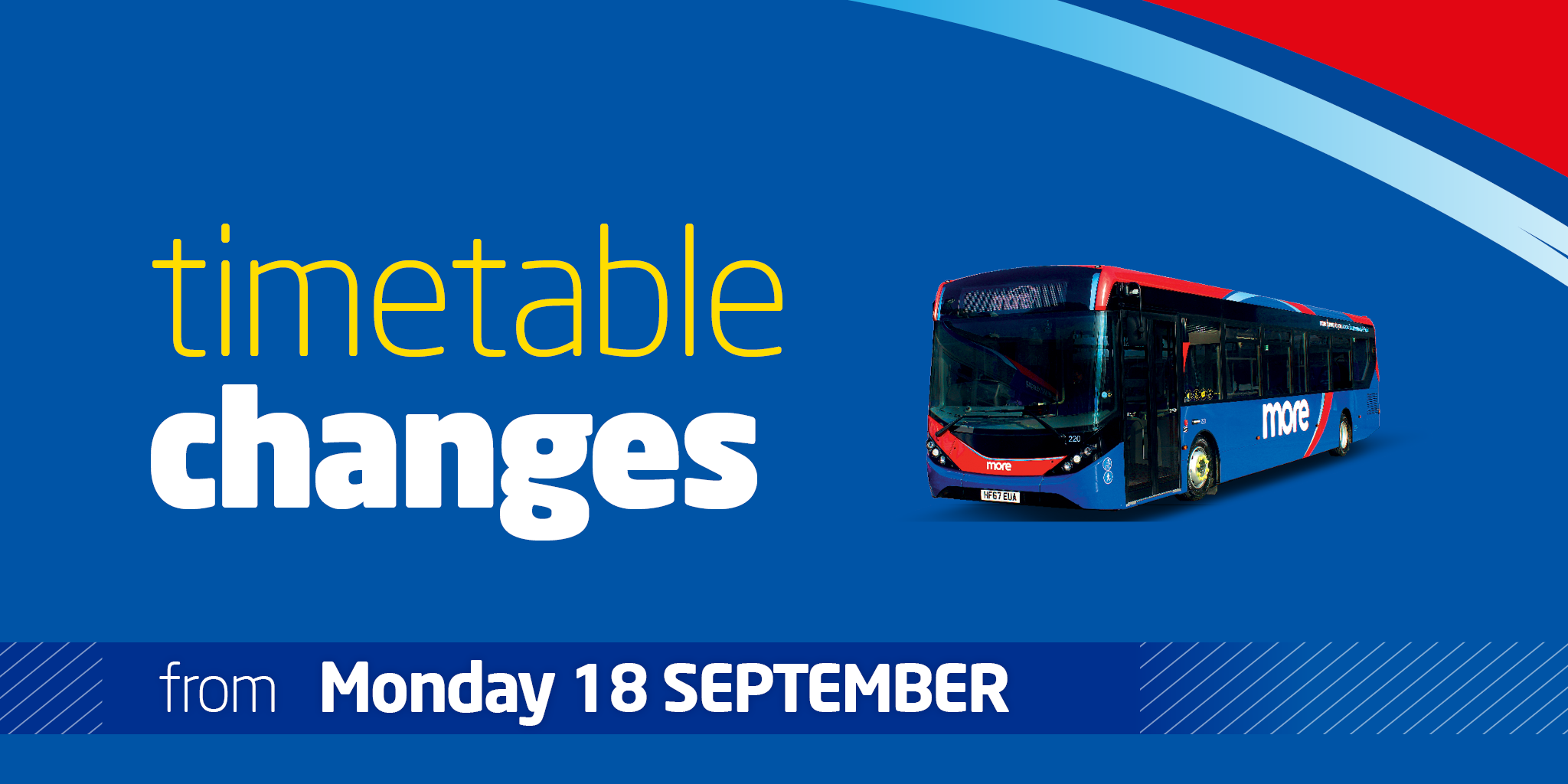 Timetable changes from 18 September 2023... - morebus